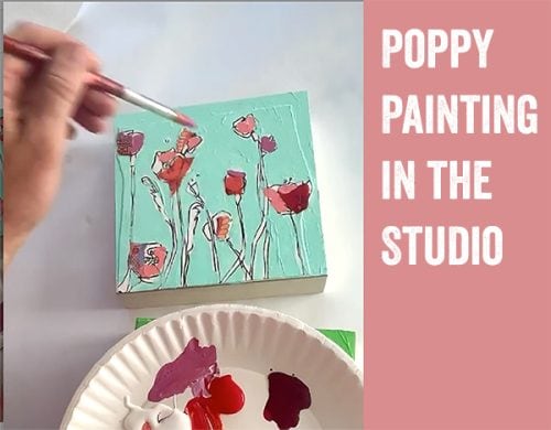 Poppy Painting Demonstration | kellieDAYart